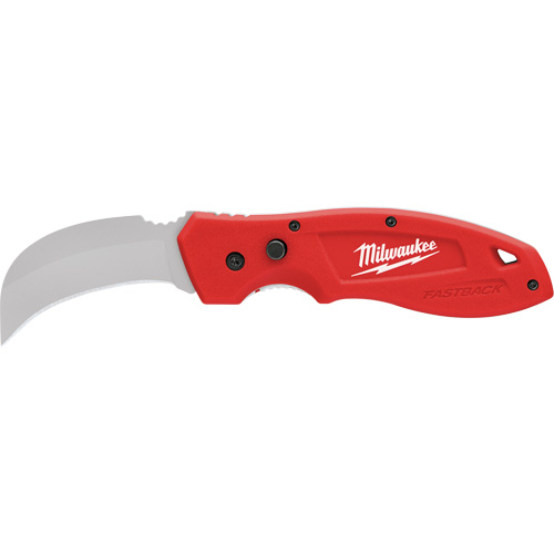 Milwaukee FastBack Hawk Bill Folding Knife, 2-1/4" Blade, Stainless ...