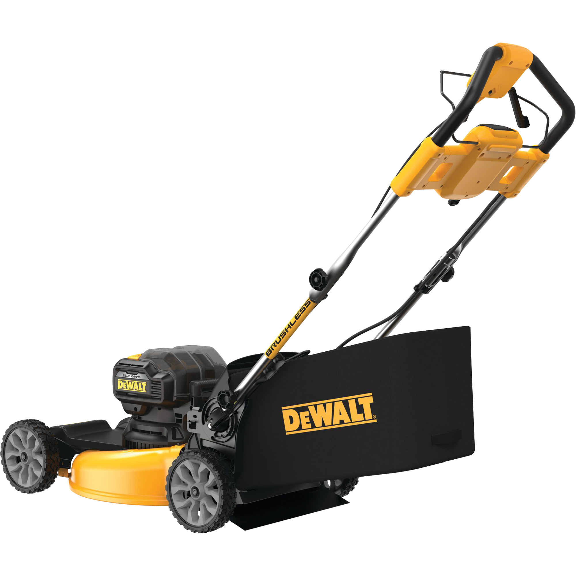 DEWALT Ensemble de tondeuse à gazon sans fil sans balai 2 x 20 V Max*, Poussée automatique, à ...